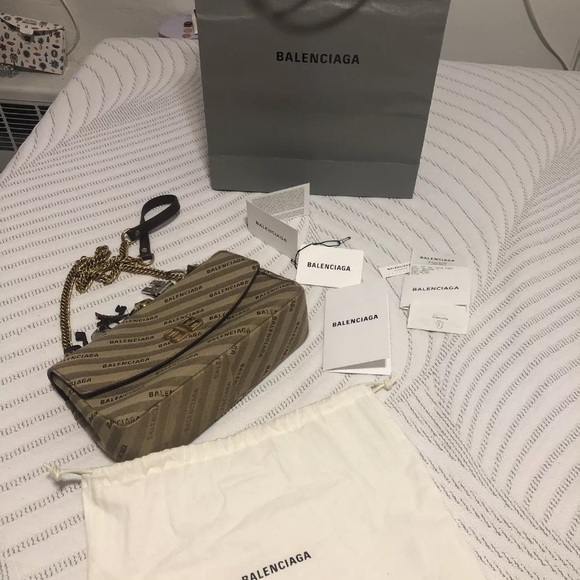 Balenciaga | Bags | Balenciaga Bb Round Brown City Edition Paris | Poshmark